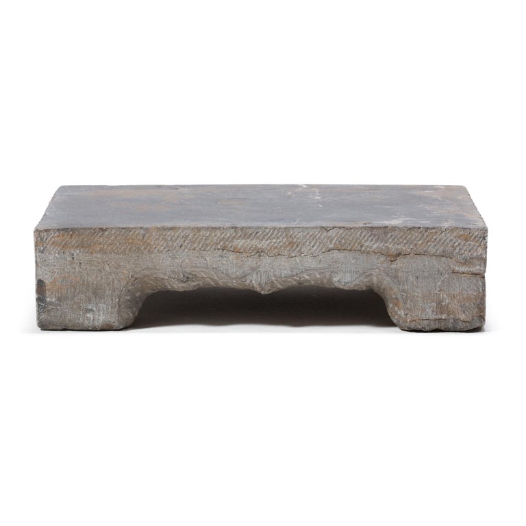 Provincial Chinese Washing Stone Pedestal For Sale at 1stdibs