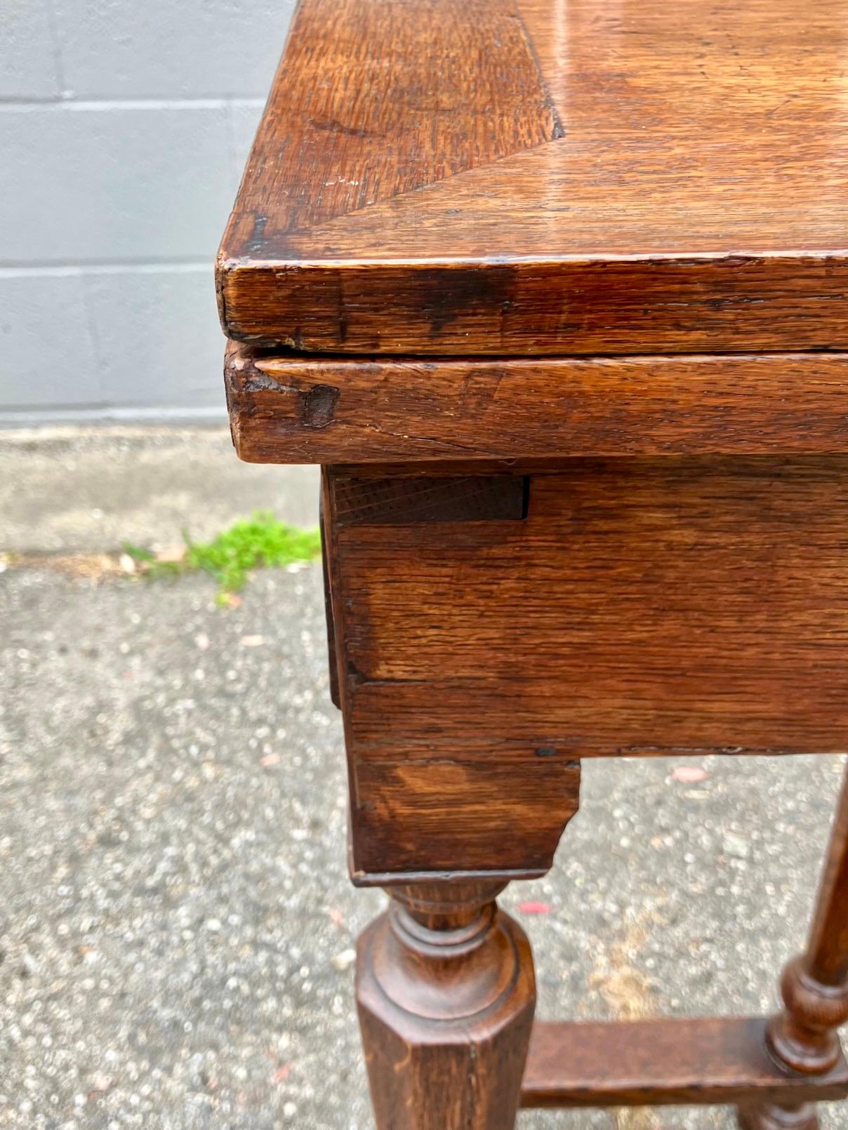 Provincial English Oak Gateleg Table of Narrow Proportions with 2 ...
