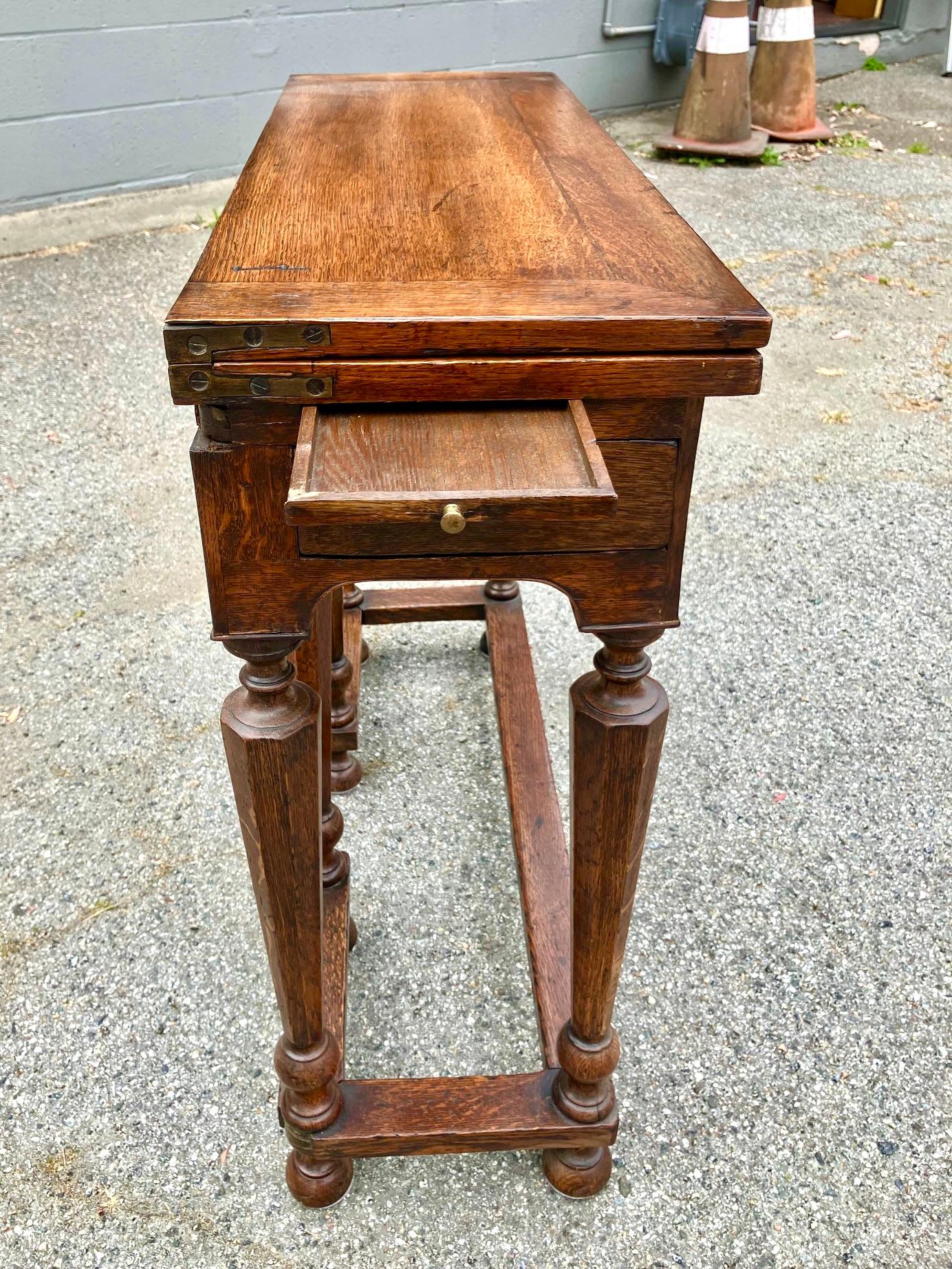 Provincial English Oak Gateleg Table of Narrow Proportions with 2 ...