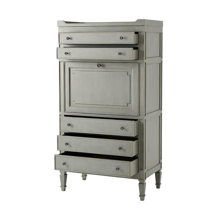 Provincial Painted Fall Front Desk For Sale at 1stDibs