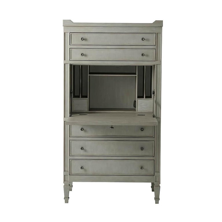 Provincial Painted Fall Front Desk For Sale at 1stDibs