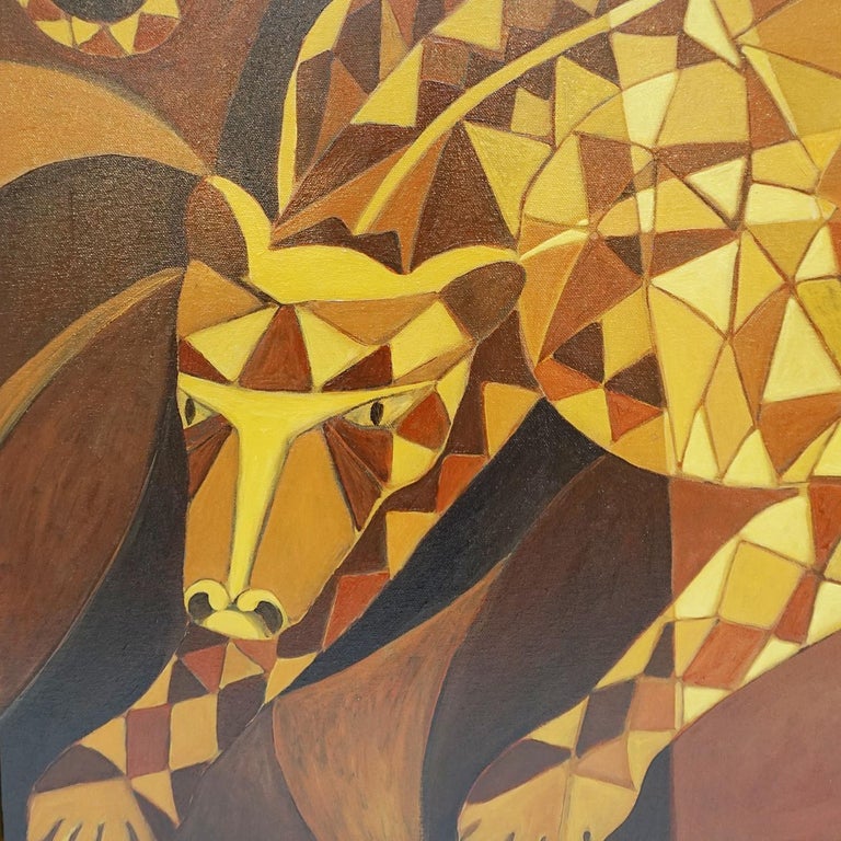 'Prowling Panther' An Art Deco Style Contemporary Painting by Vera ...