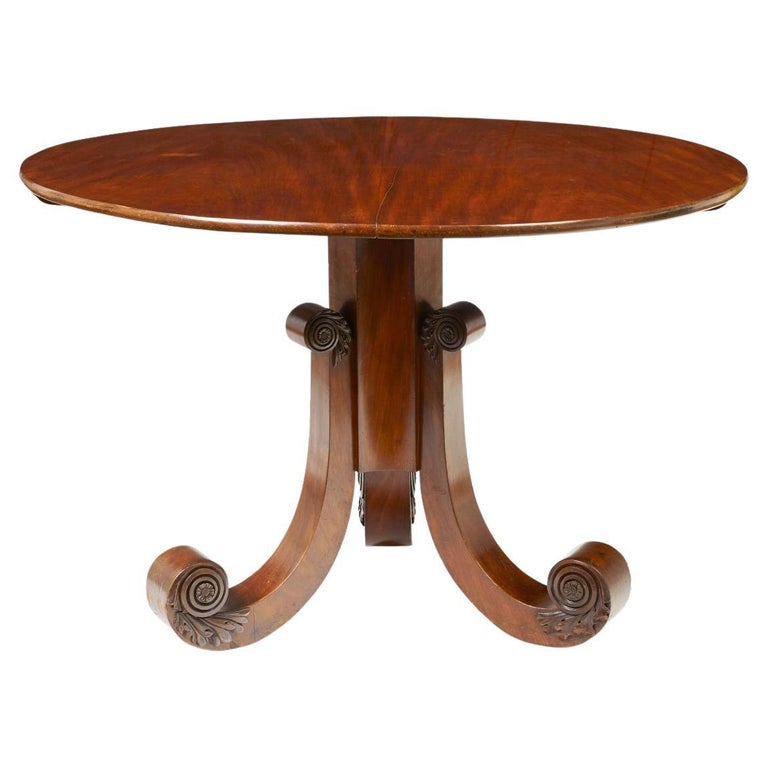 Prussian folding table from Fischbach Castle, around 1820, mahogany For ...