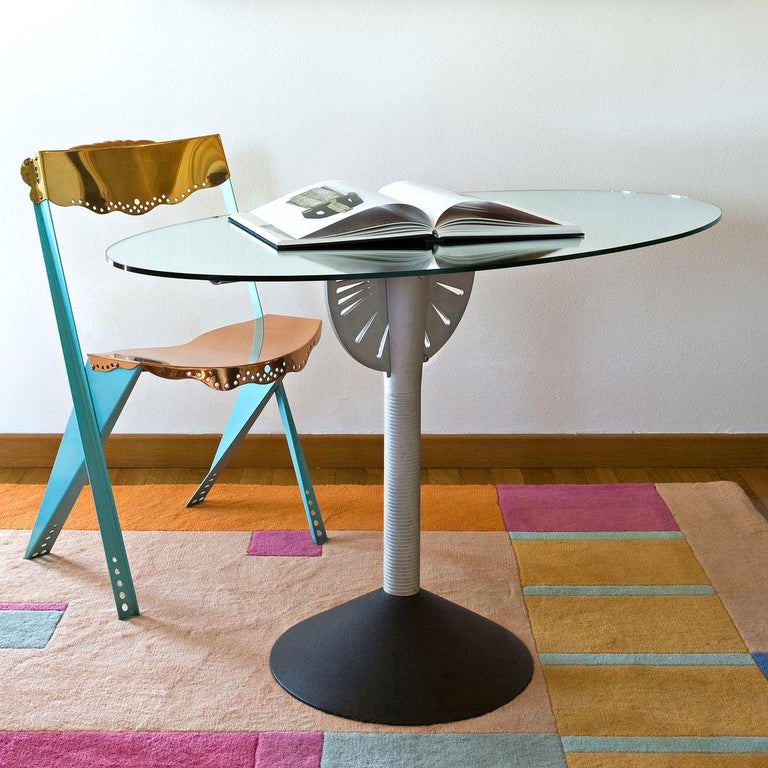 Psiche Table Mirror Silver And Dark Grey Aluminum By Driade For Sale at ...