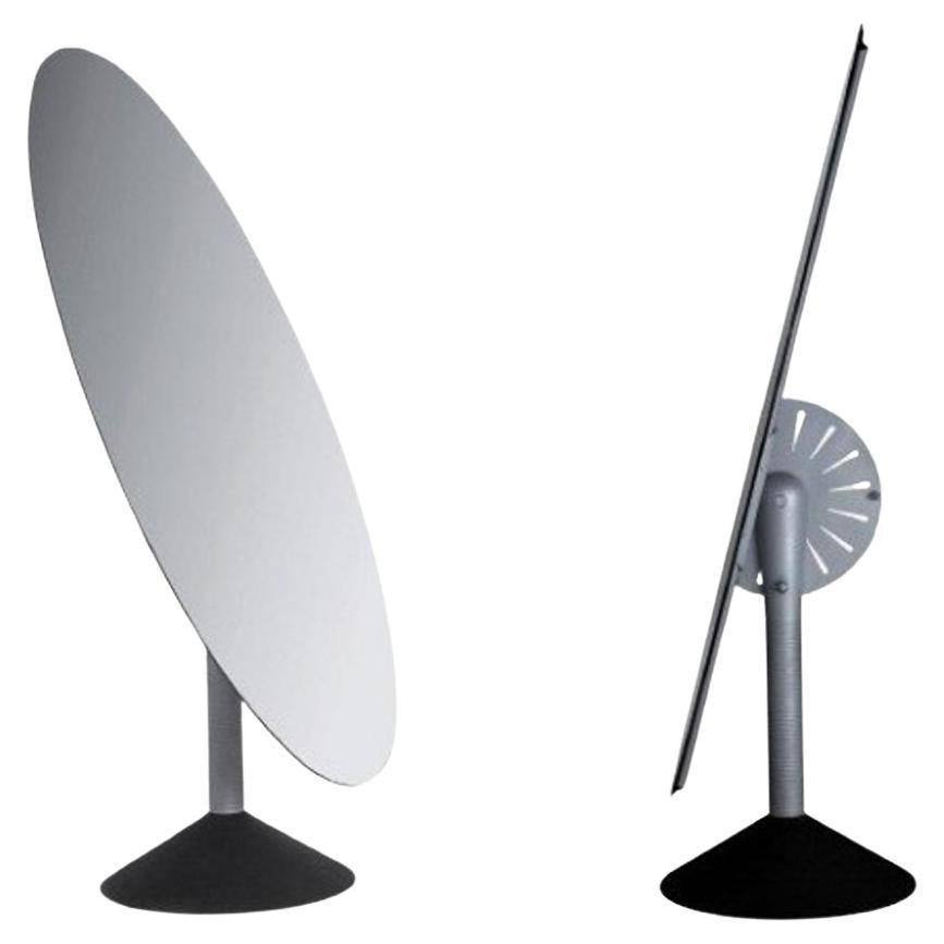 Psiche Table Mirror Silver And Dark Grey Aluminum By Driade For Sale at ...