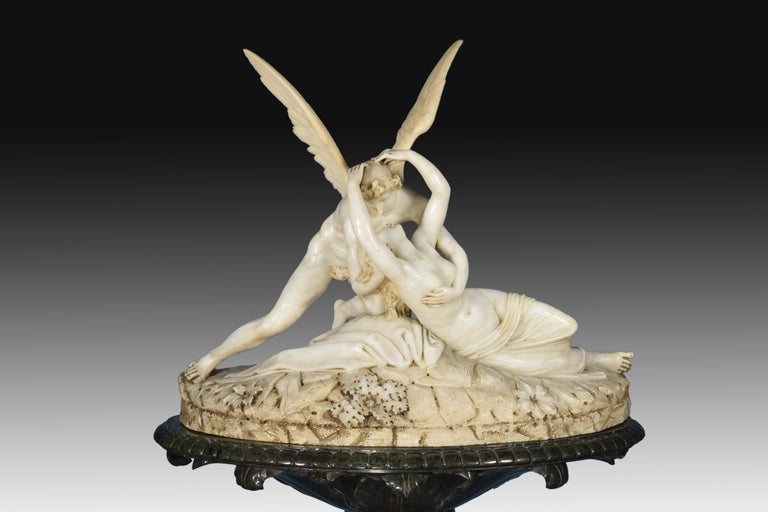 Psyche Revived by Cupid's Kiss, Alabaster, Marble, after Antonio Canova ...