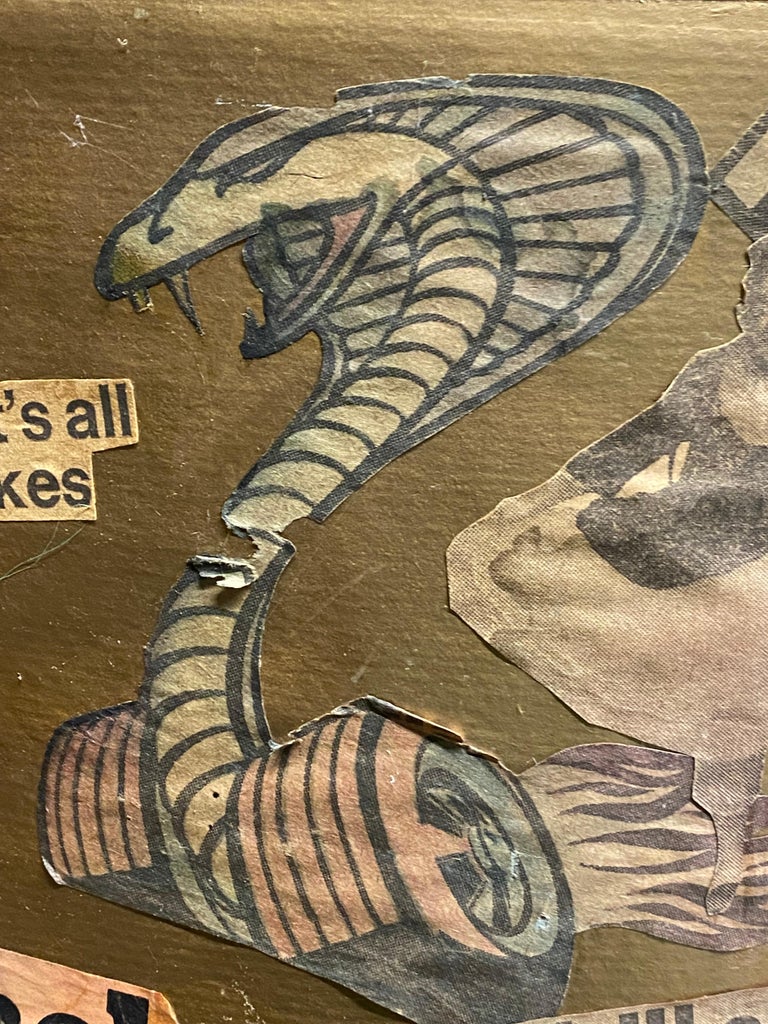 Psychedelic 60s Counter Culture Collage Packing Crate For Sale at 1stDibs