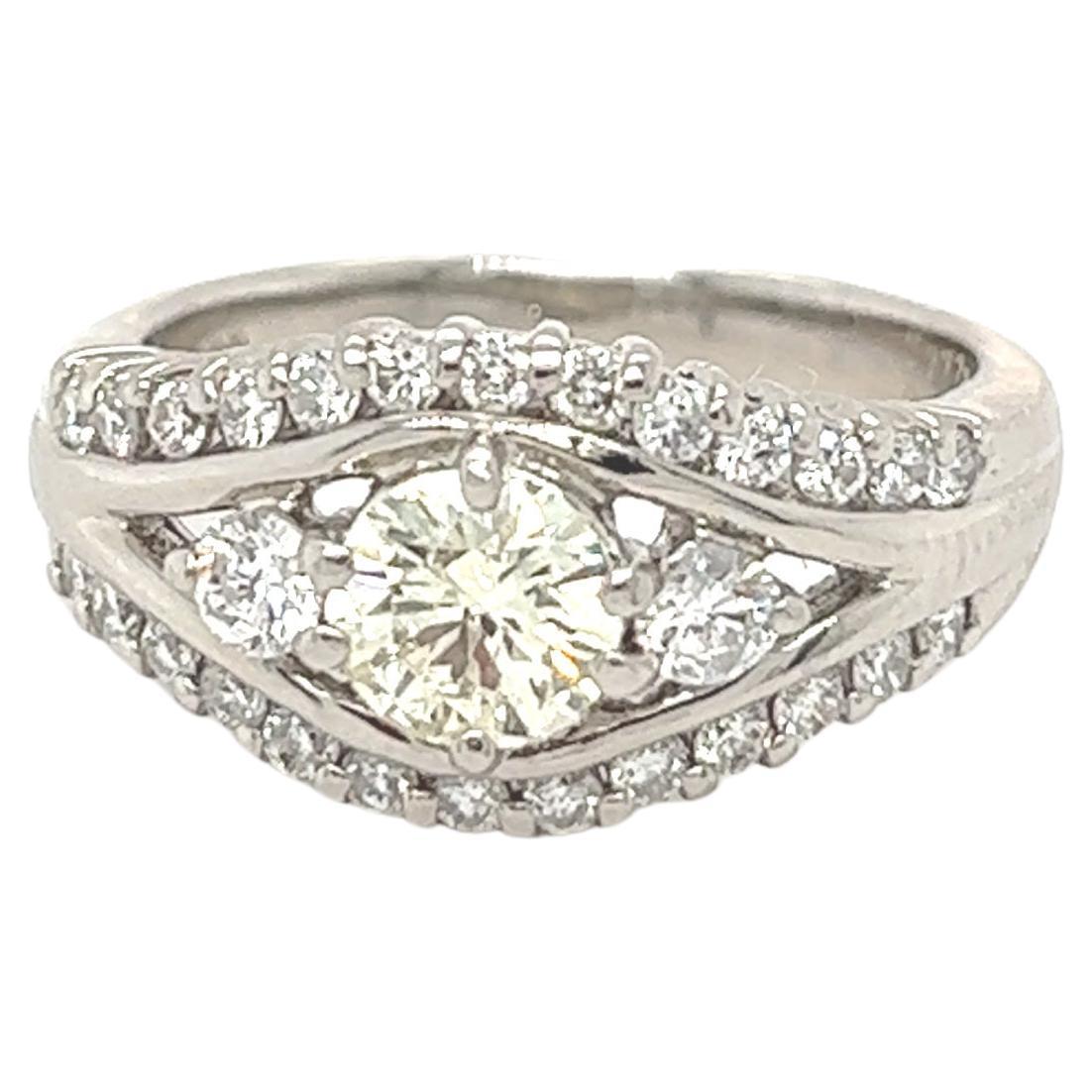 Platinum PT900 Diamond Ring For Sale at 1stDibs | pt900 ring price ...