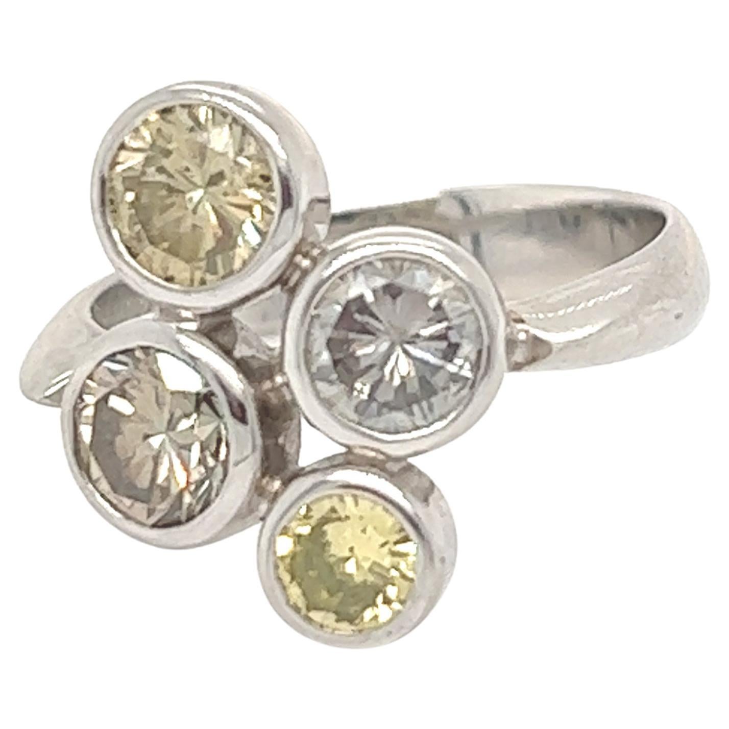 Platinum PT900 Diamond Ring For Sale at 1stDibs | pt900 ring price ...