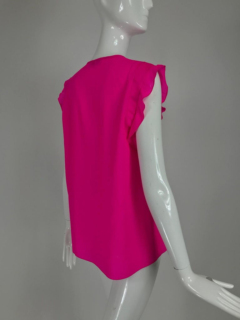 Pucci Hot Pink Ruffle Neck Sleeveless Top 40 at 1stDibs | hot pink ...