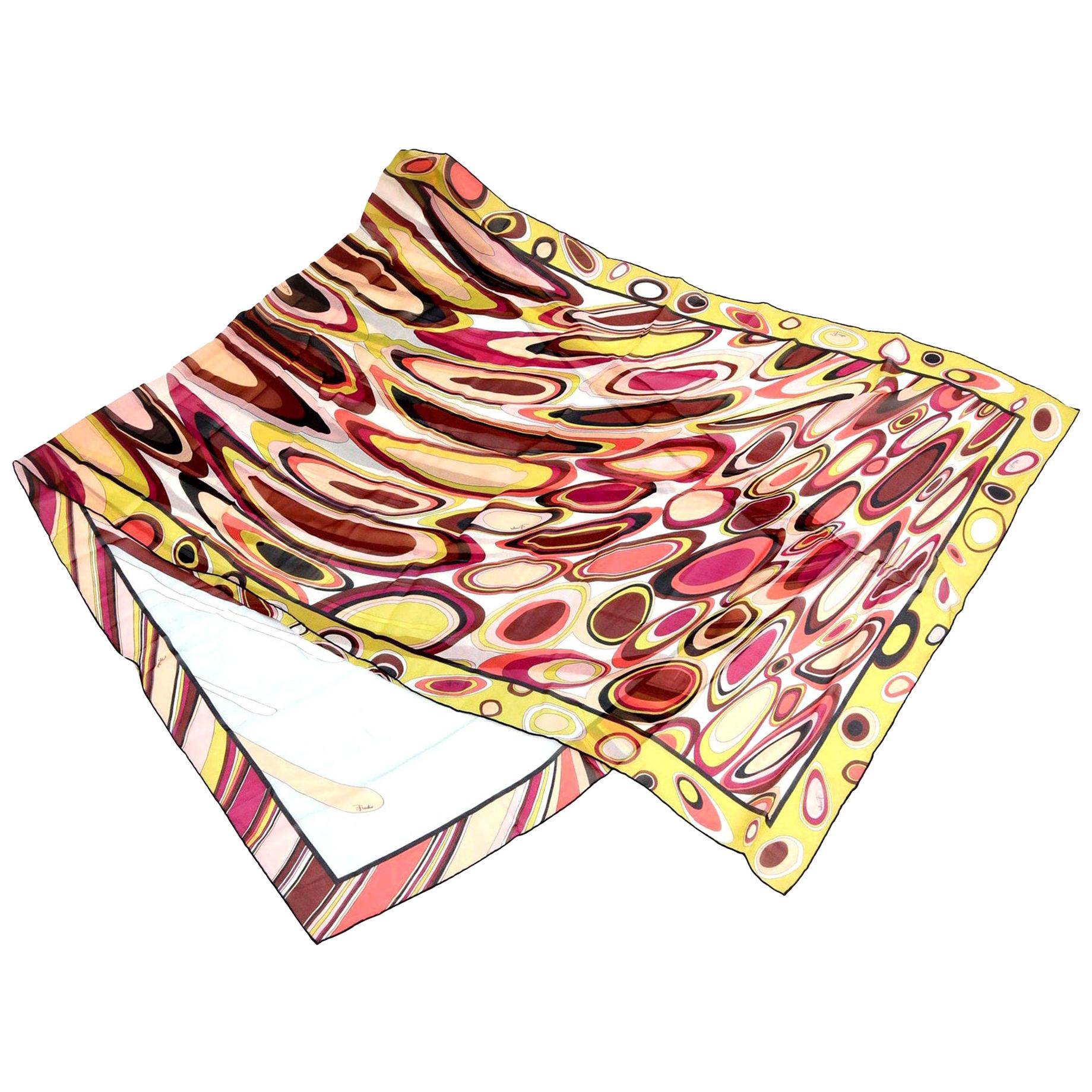 Emilio Pucci Multi Color Purple, Pink, Turquoise, Brown Velvet Hat ...