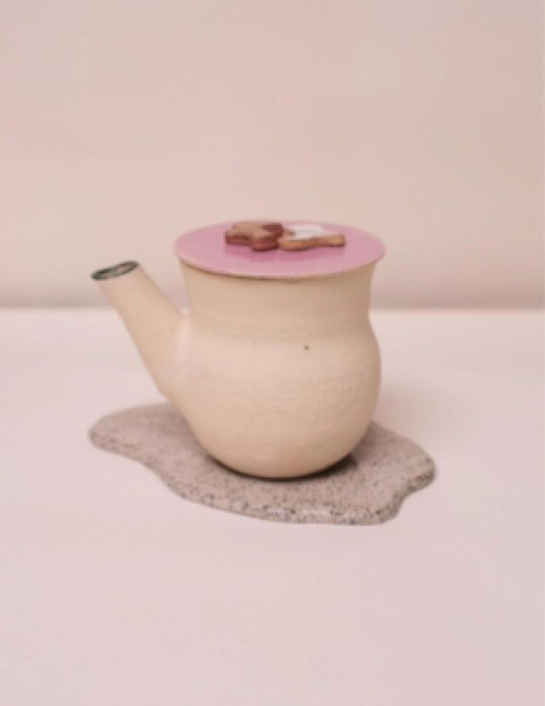 Puddle Coaster in Stracciatella Clay For Sale at 1stDibs