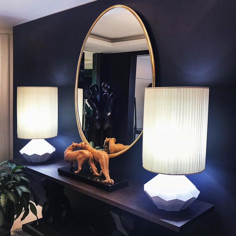 Puddle Gold Mirror in Solid Mahogany Wood For Sale at 1stDibs