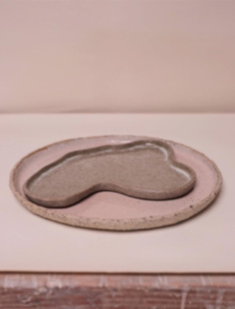 Puddle Plate in Speckled Grey Clay and Sheer Glaze, Medium For Sale at ...