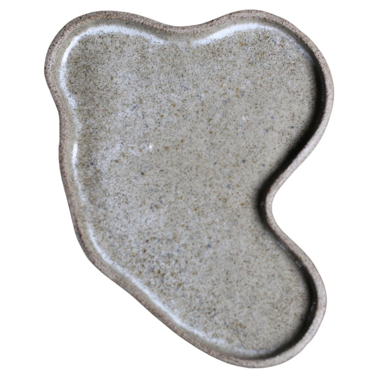 Puddle Plate in Speckled Grey Clay and Sheer Glaze, Medium For Sale at ...