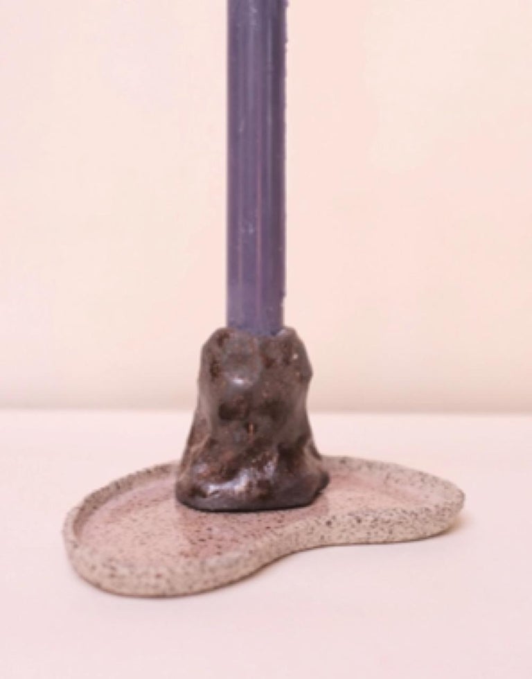 Puddle Plate in Stracciatella Clay and Pale Lilac Glaze, Small For Sale ...