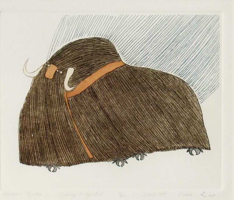 Pudlo Pudlat - Aggressive Muskox For Sale at 1stDibs