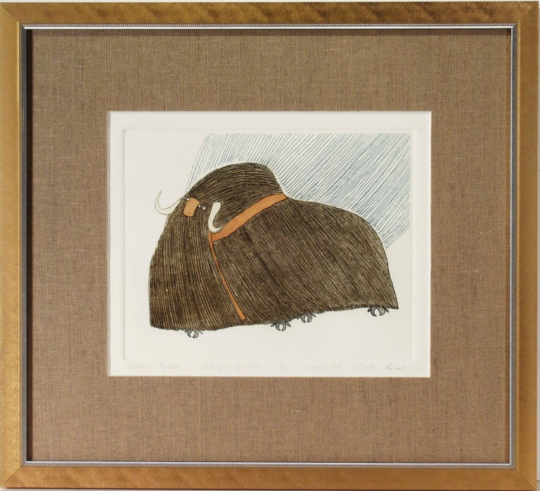 Pudlo Pudlat - Aggressive Muskox For Sale at 1stDibs