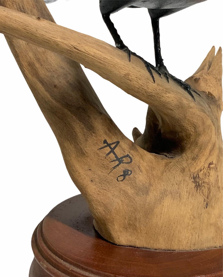 Puerto Rican Hand Carved Wood “Greater Antillean Grackel” Bird ...