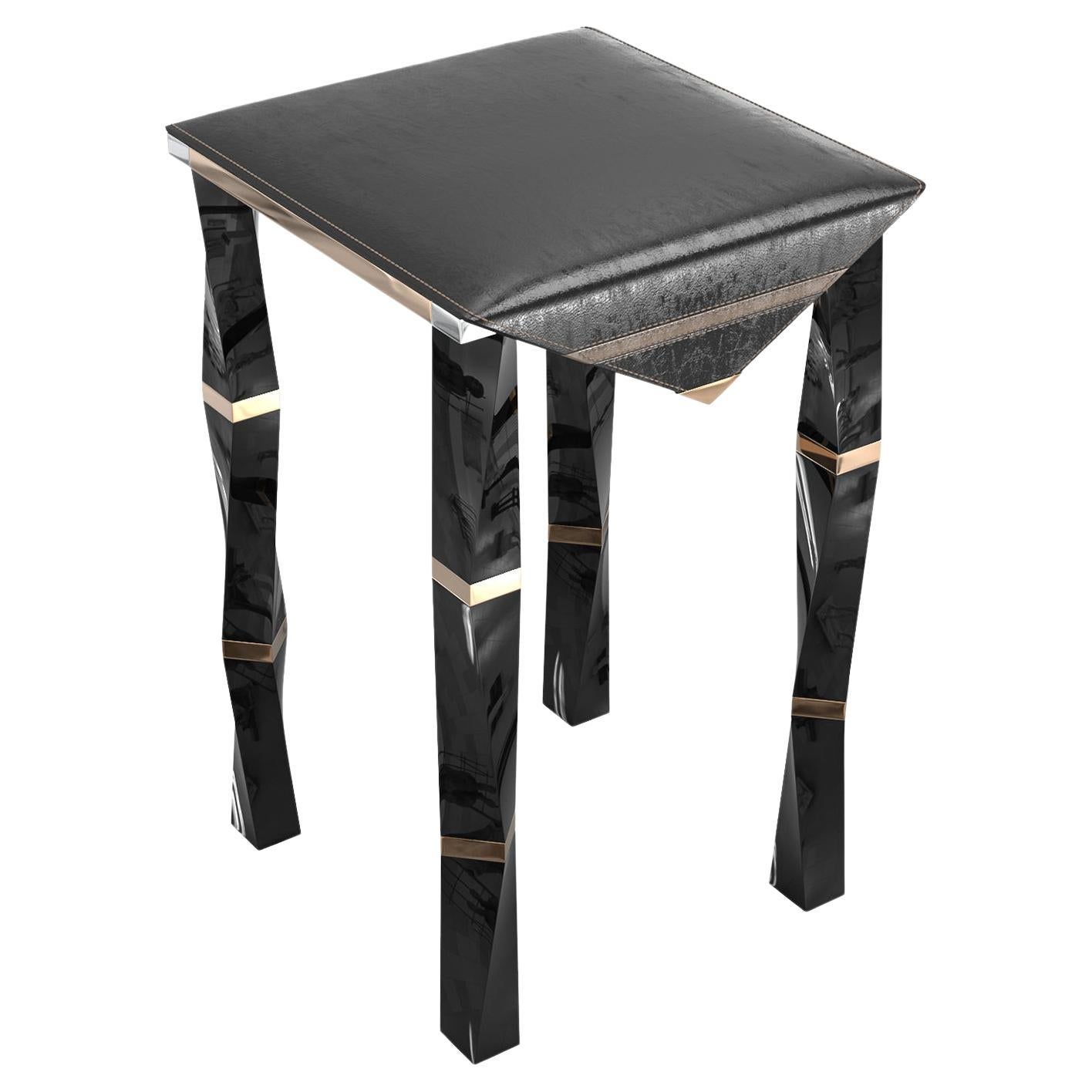 "Quartina" Bar Stool with Stainless Steel and Bronze, Istanbul For Sale ...