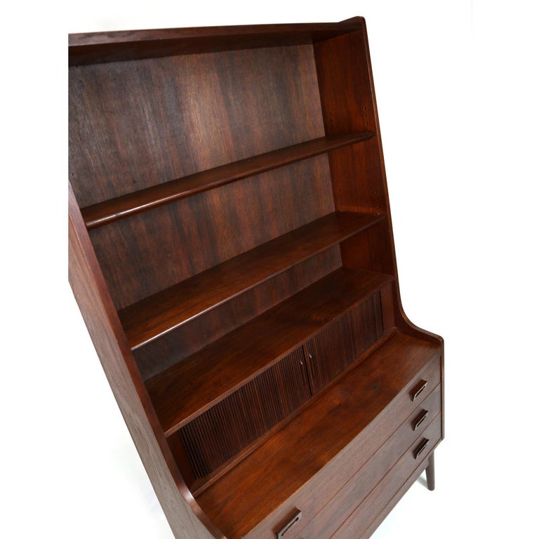 Pull-Out Desk Top Borge Mogensen Danish Teak Bookcase Tambour Door ...
