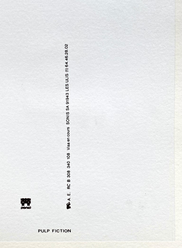 'Pulp Fiction' Original Vintage French Movie Poster by Bernard Bittler ...