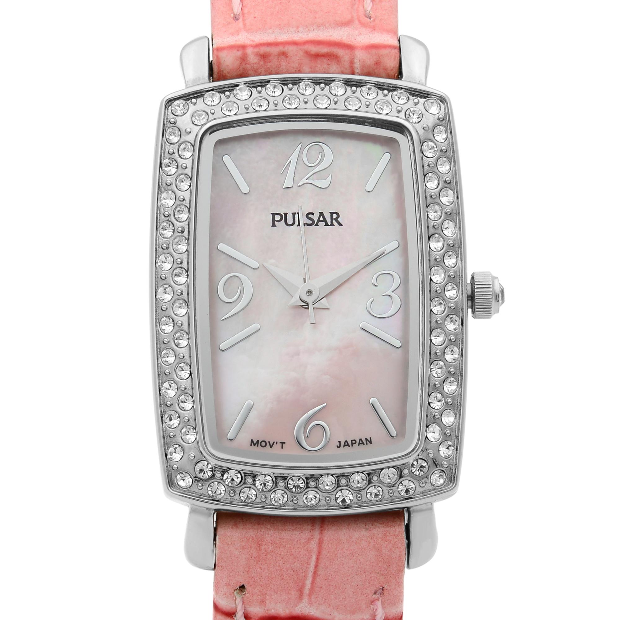 Pulsar Steel Pink Mother of Pearl Dial Quartz Ladies Watch PTC499 at ...