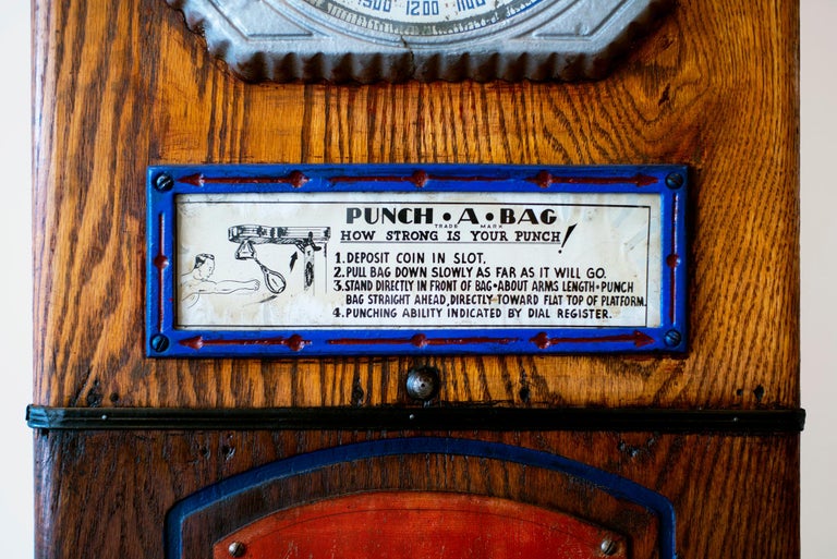Punching Game Machine, circa 1920s For Sale at 1stDibs