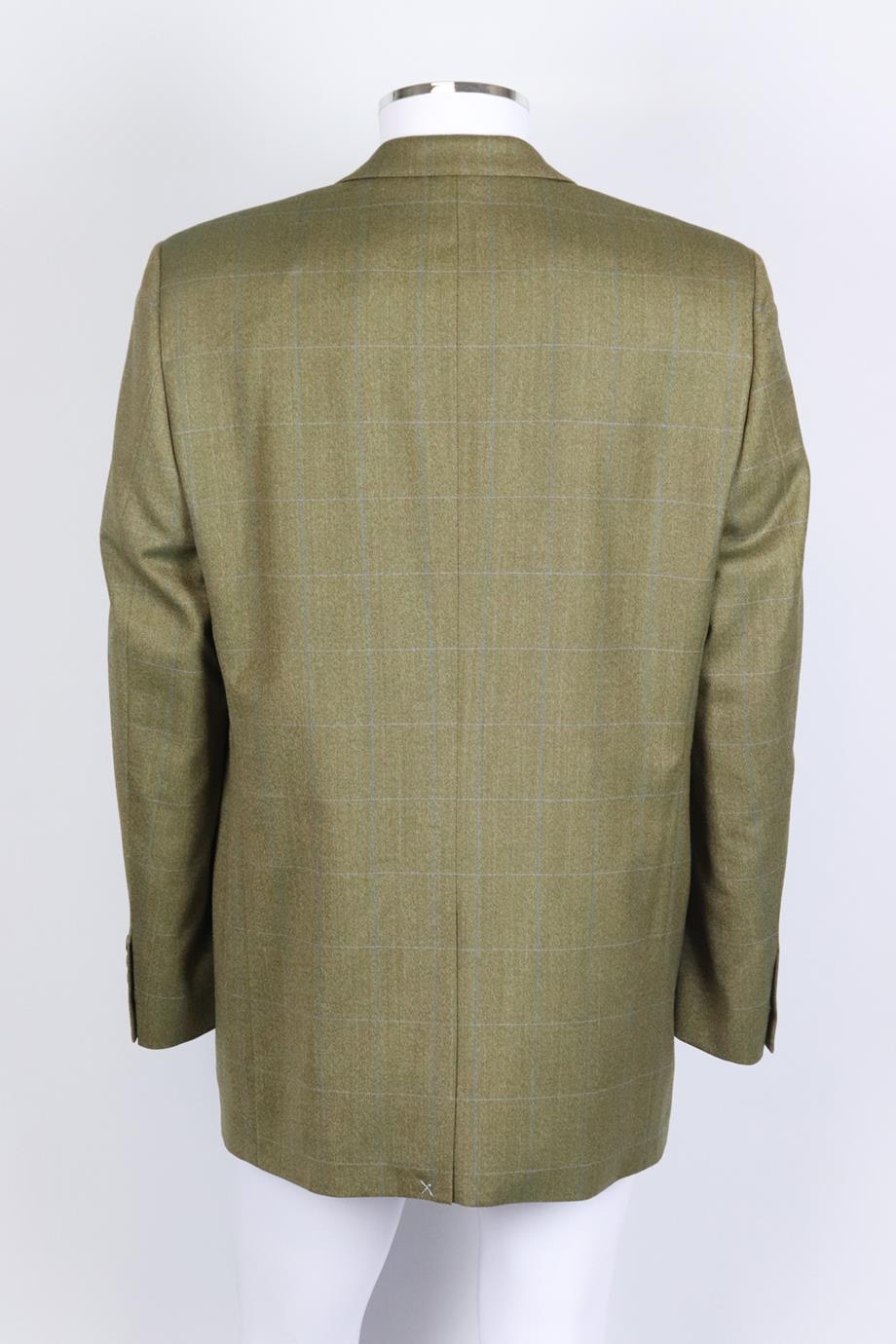 Purdey Men's Checked Wool Blend Blazer Large For Sale at 1stDibs