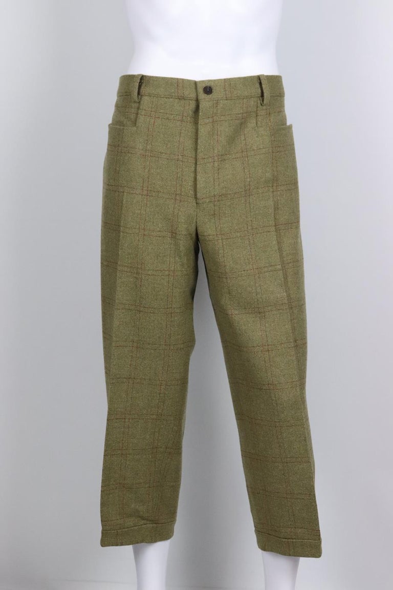 Purdey Men's Checked Wool Blend Tweed Pants Xxlarge For Sale at 1stDibs