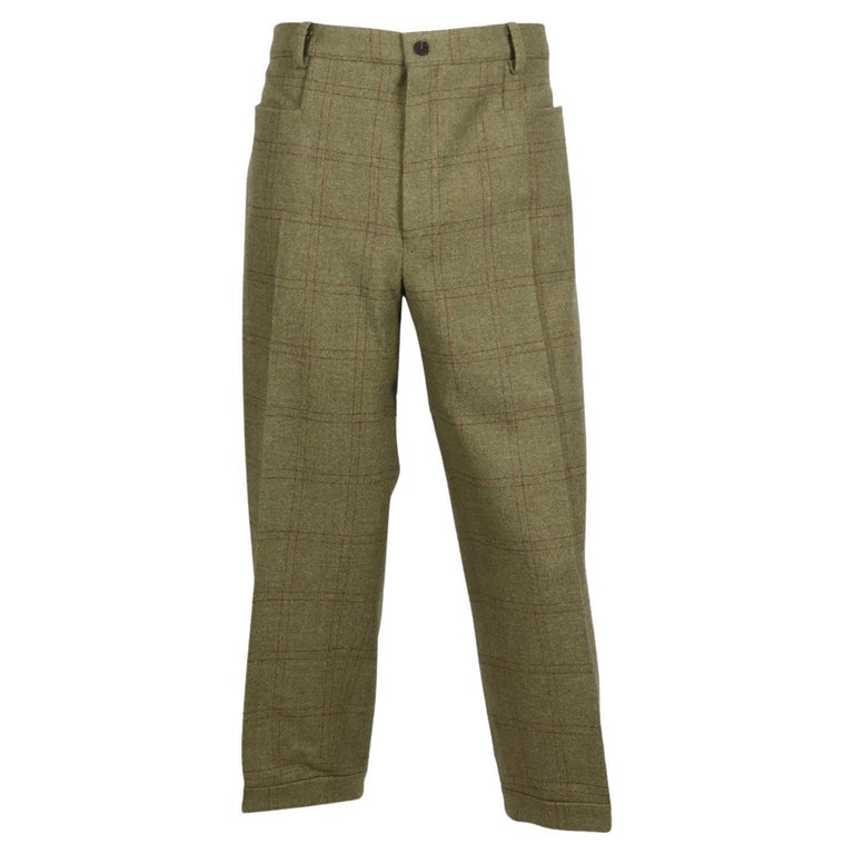 Purdey Men's Checked Wool Blend Tweed Pants Xxlarge For Sale at 1stDibs