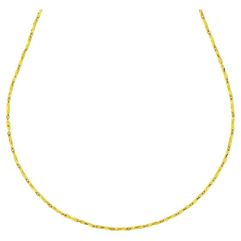 Pure 24K Gold Baht Link Necklace For Sale at 1stDibs