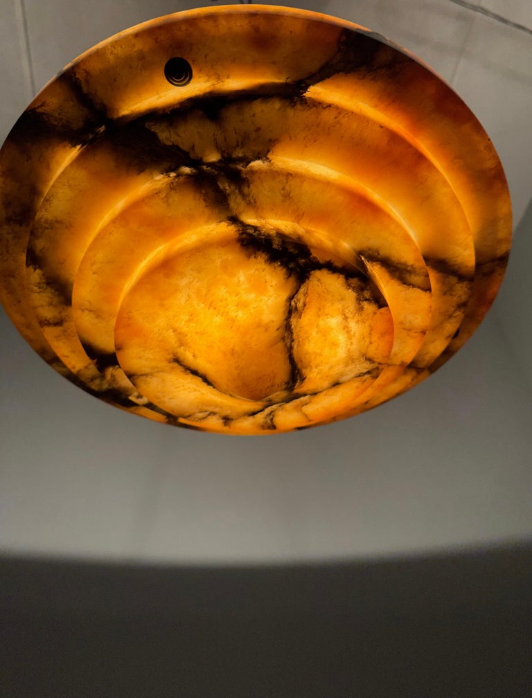 Pure Art Deco and Perfect Size, Multi Layered Alabaster Ceiling Light ...