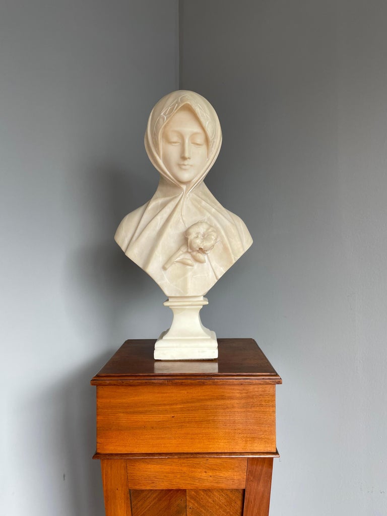Pure Art Deco Teakwood Pedestal / Sculpture Stand for a Bust Sculpture ...