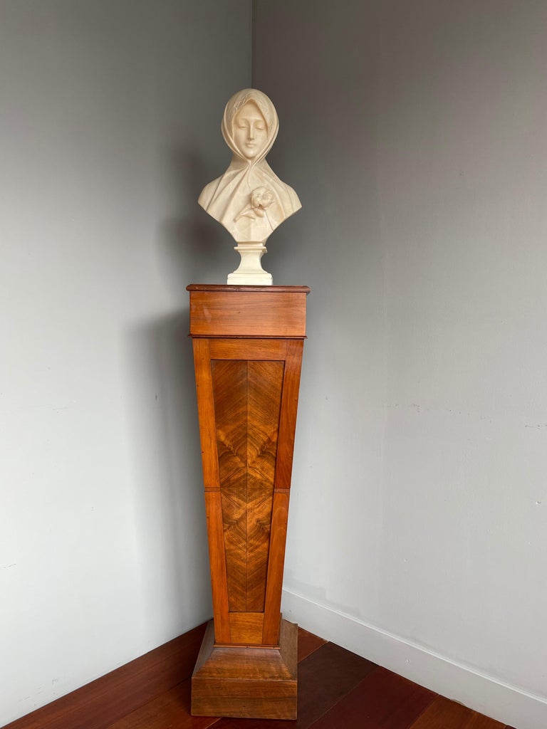 Pure Art Deco Teakwood Pedestal / Sculpture Stand for a Bust Sculpture ...