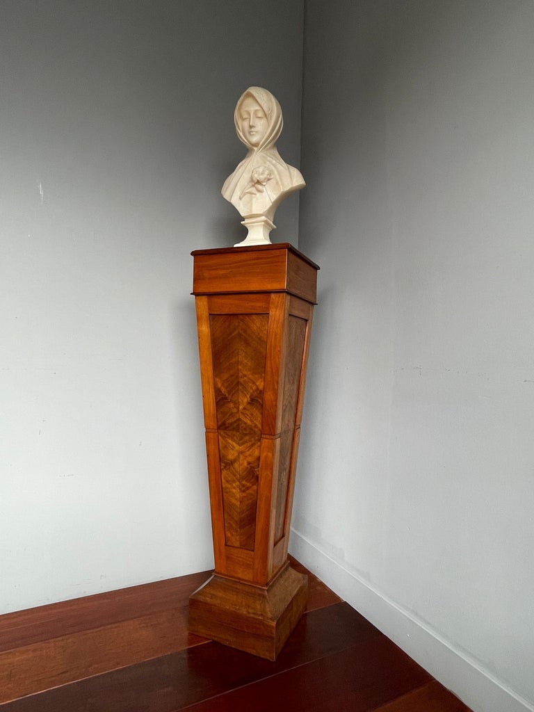 Pure Art Deco Teakwood Pedestal / Sculpture Stand for a Bust Sculpture ...