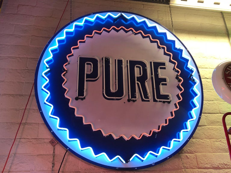 Pure Oil Animated Neon Sign, 1950s For Sale at 1stDibs | pure oil sign ...