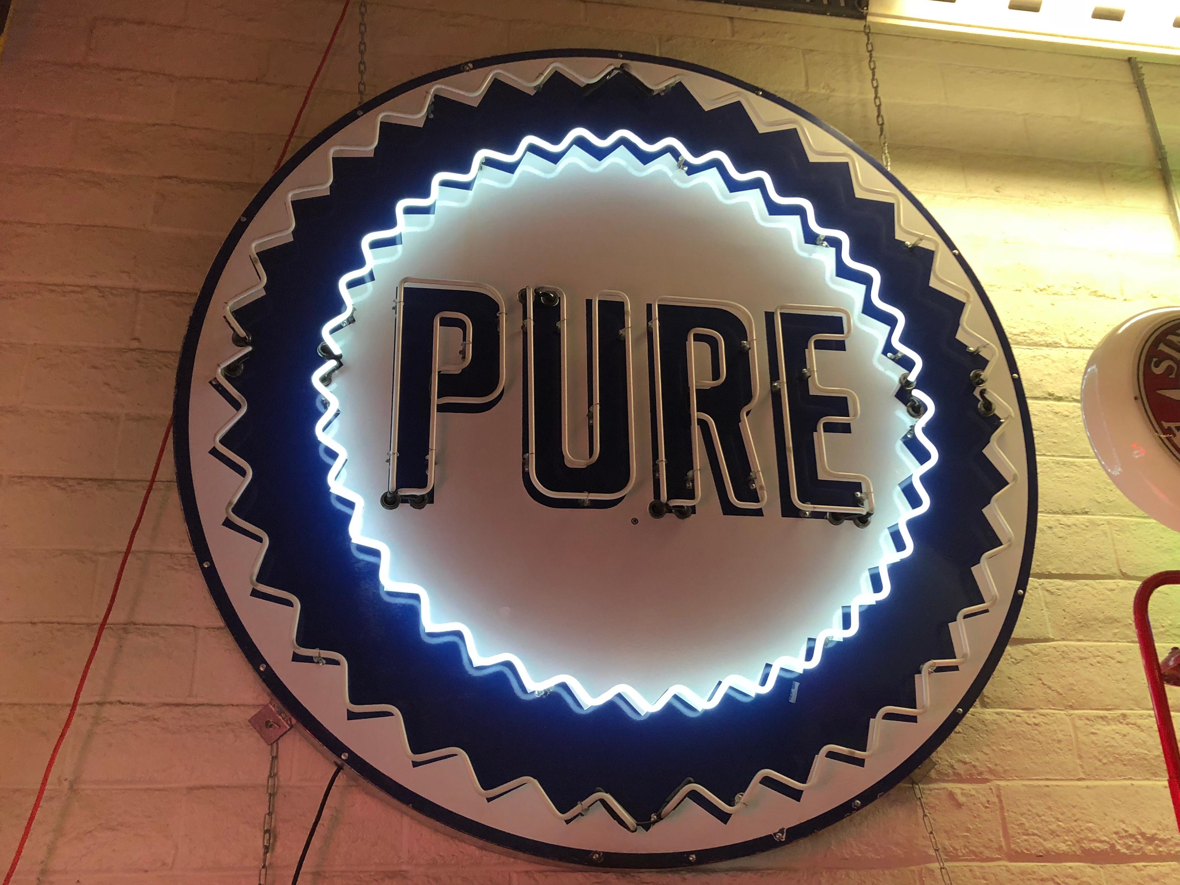 Pure Oil Animated Neon Sign, 1950s For Sale at 1stDibs | pure oil sign ...