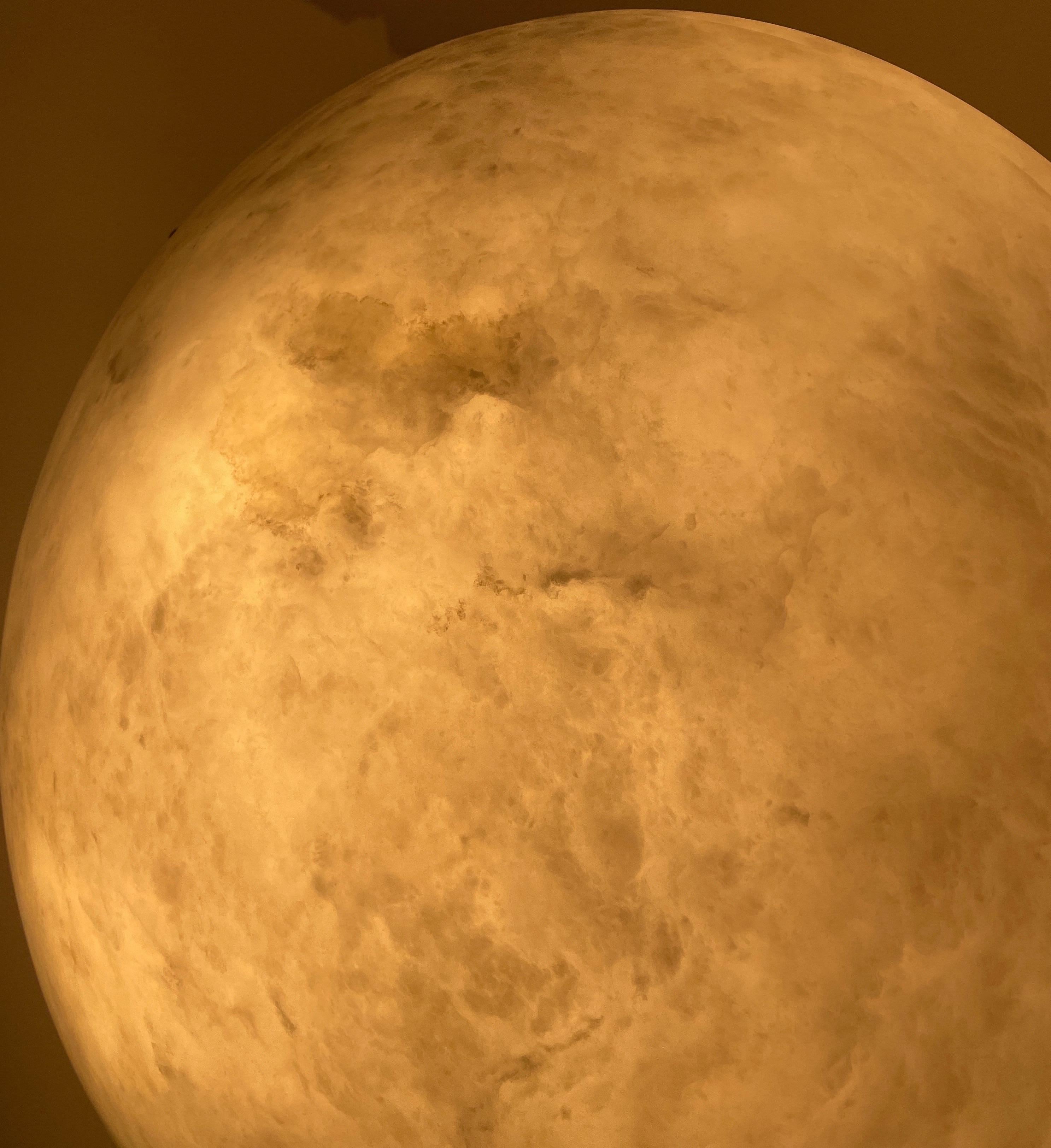 Pure White Alabaster with Muted Carved Banding at 1stDibs