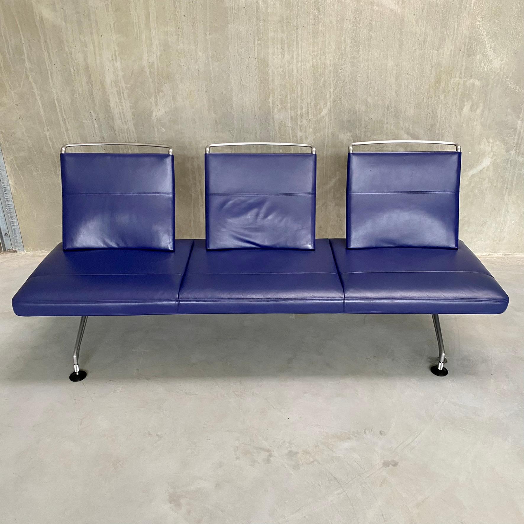 Purle Leather "Area" Sofa by Antonio Citterio for Vitra, Switzerland ...
