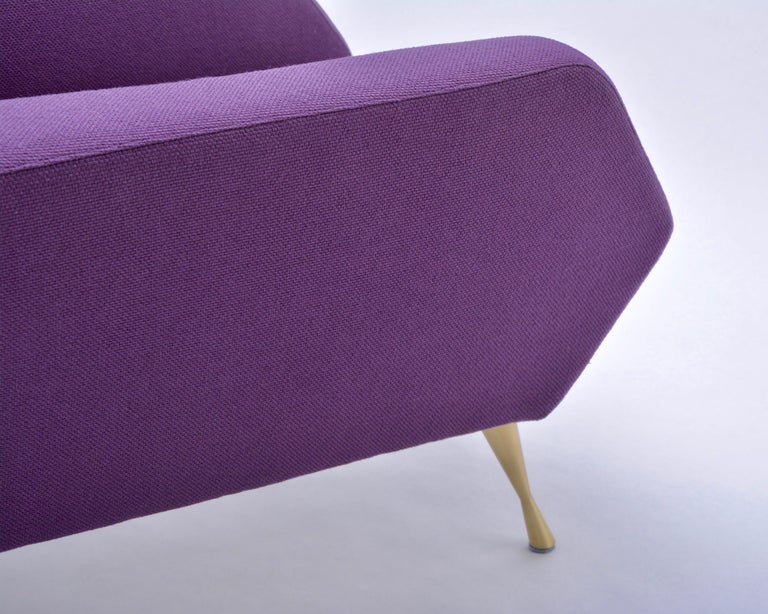 Purple Mid-Century Modern reupholstered ItalianlLounge Chair at 1stDibs