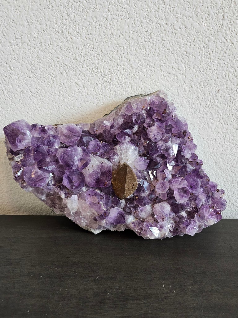 Purple Amethyst Crystal Cluster Slab Calcite Hematite Spike For Sale at ...