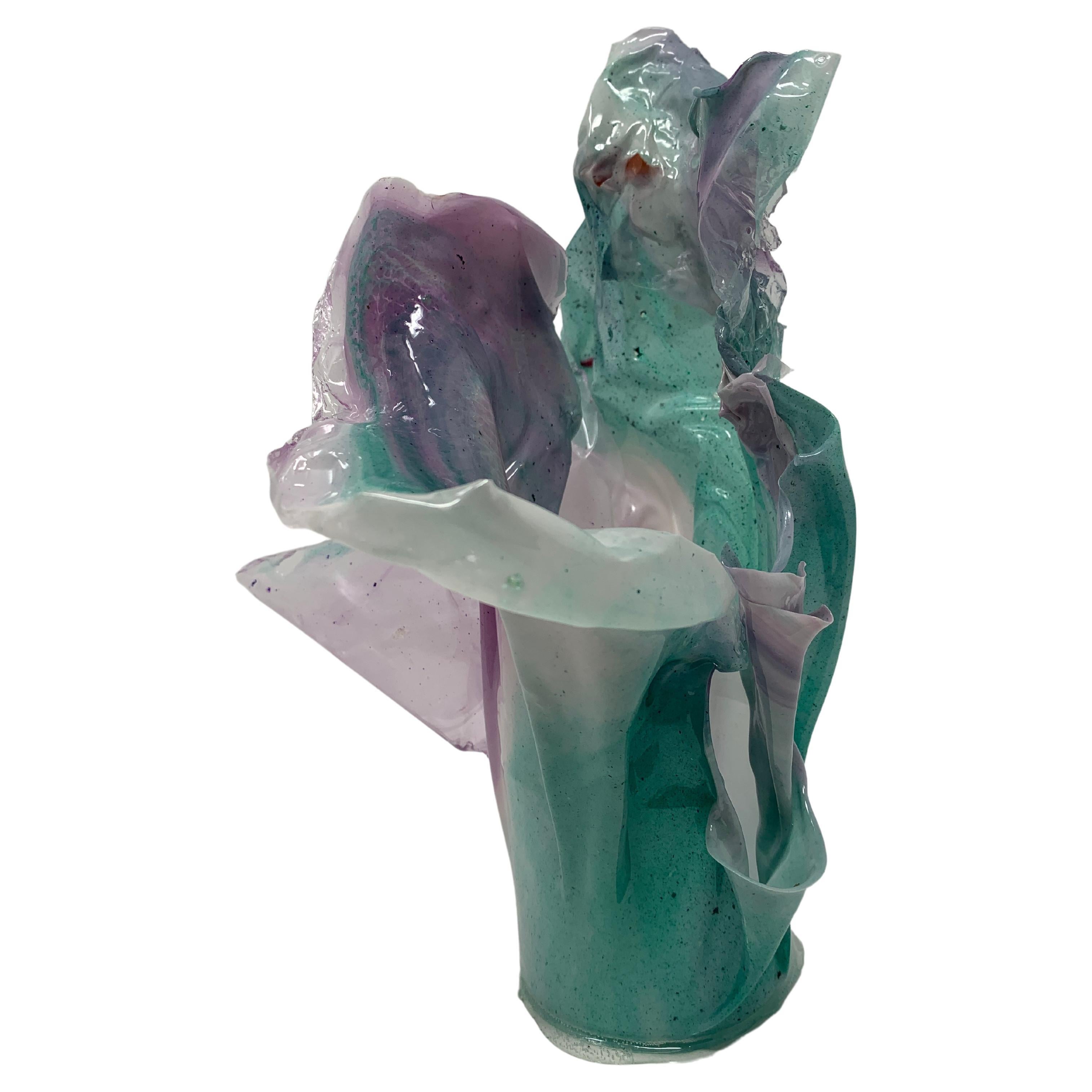 1940s Italian Ceramic Compote with Sculptural Cherub Motif at 1stDibs