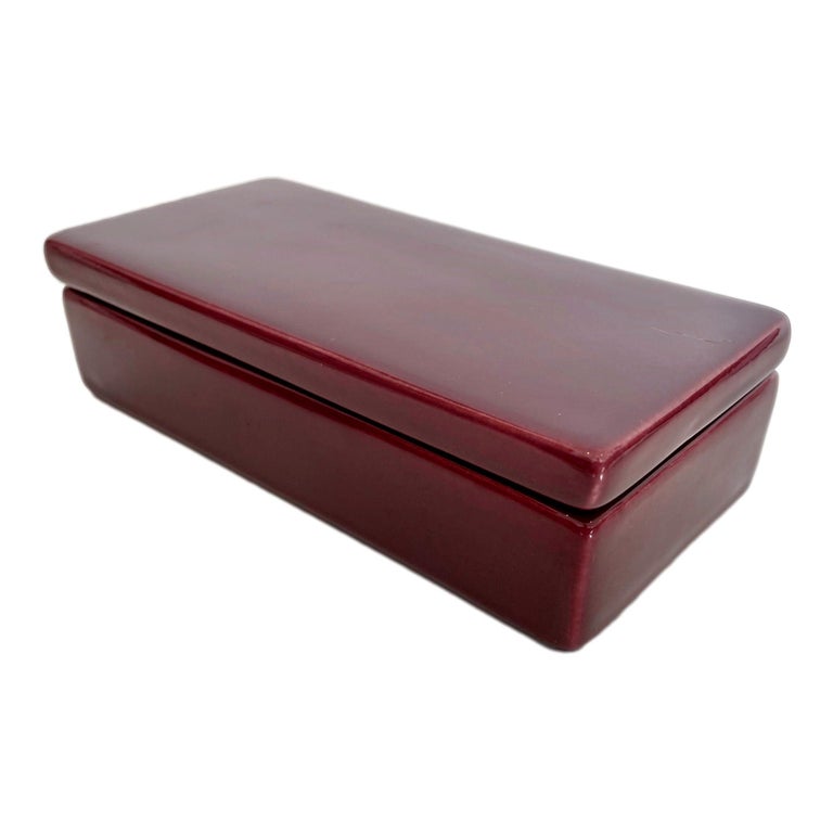 Purple Ceramic Box For Sale at 1stDibs