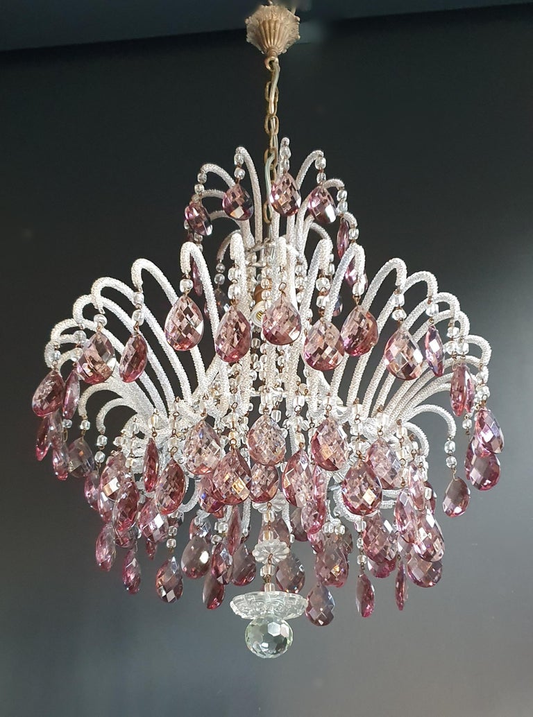 Purple Crystal Chandelier Antique Ceiling Murano Florentiner Lustre Art ...