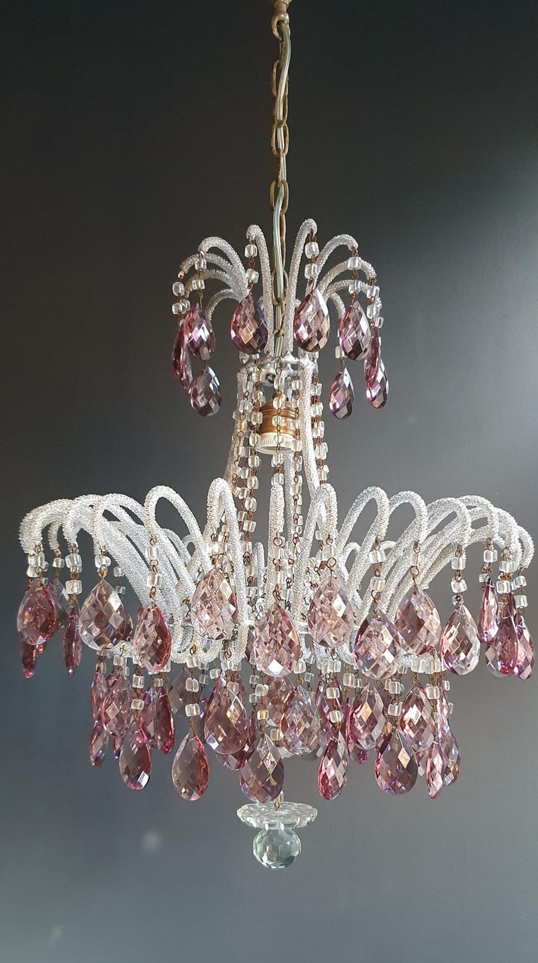 Purple Crystal Chandelier Antique Ceiling Murano Florentiner Lustre Art ...