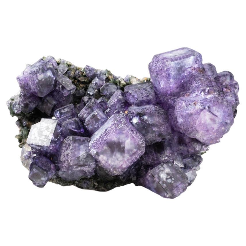Large Amethyst Crystal Cluster with Purple Fluorite For Sale at 1stDibs