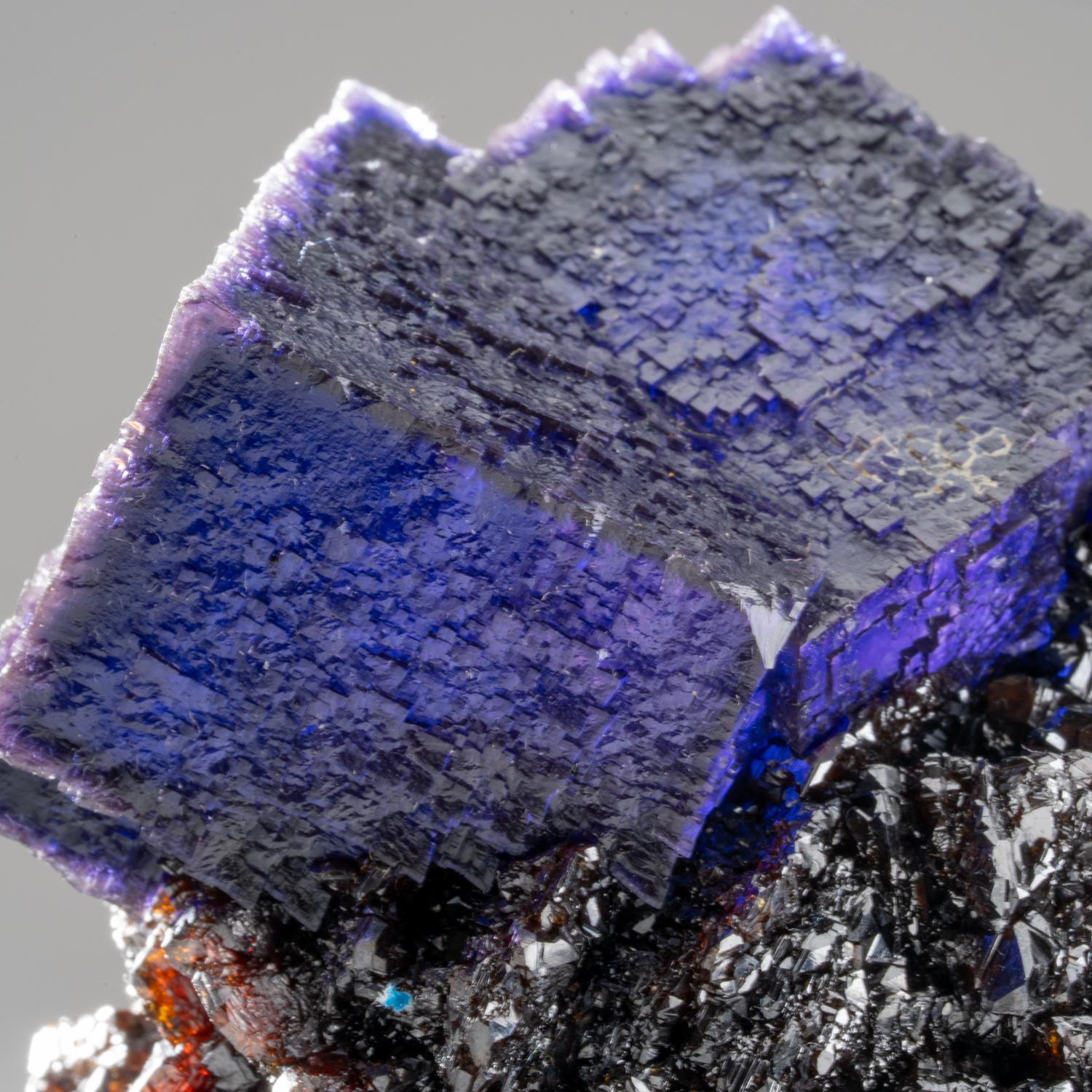 Purple Fluorite with Sphalerite From La Collada, Siero, Asturias, Spain ...