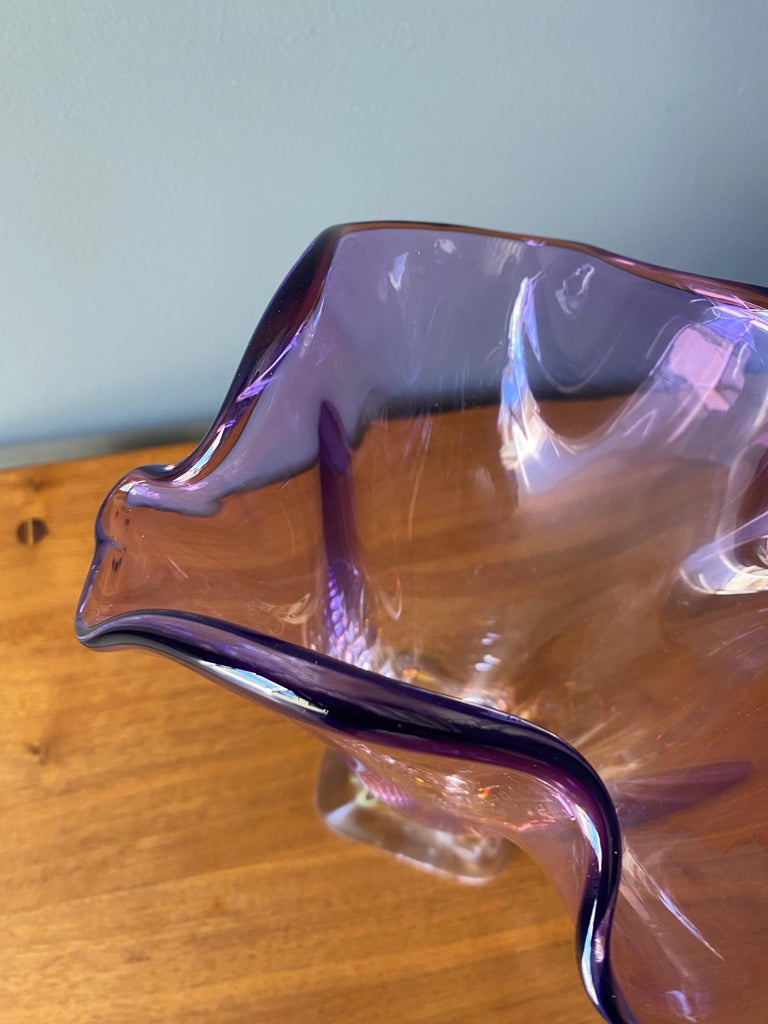 Purple Glass Vase For Sale at 1stDibs