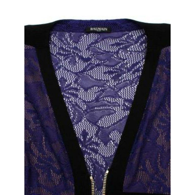 Purple Lace Zip Front Mini Dress For Sale at 1stDibs